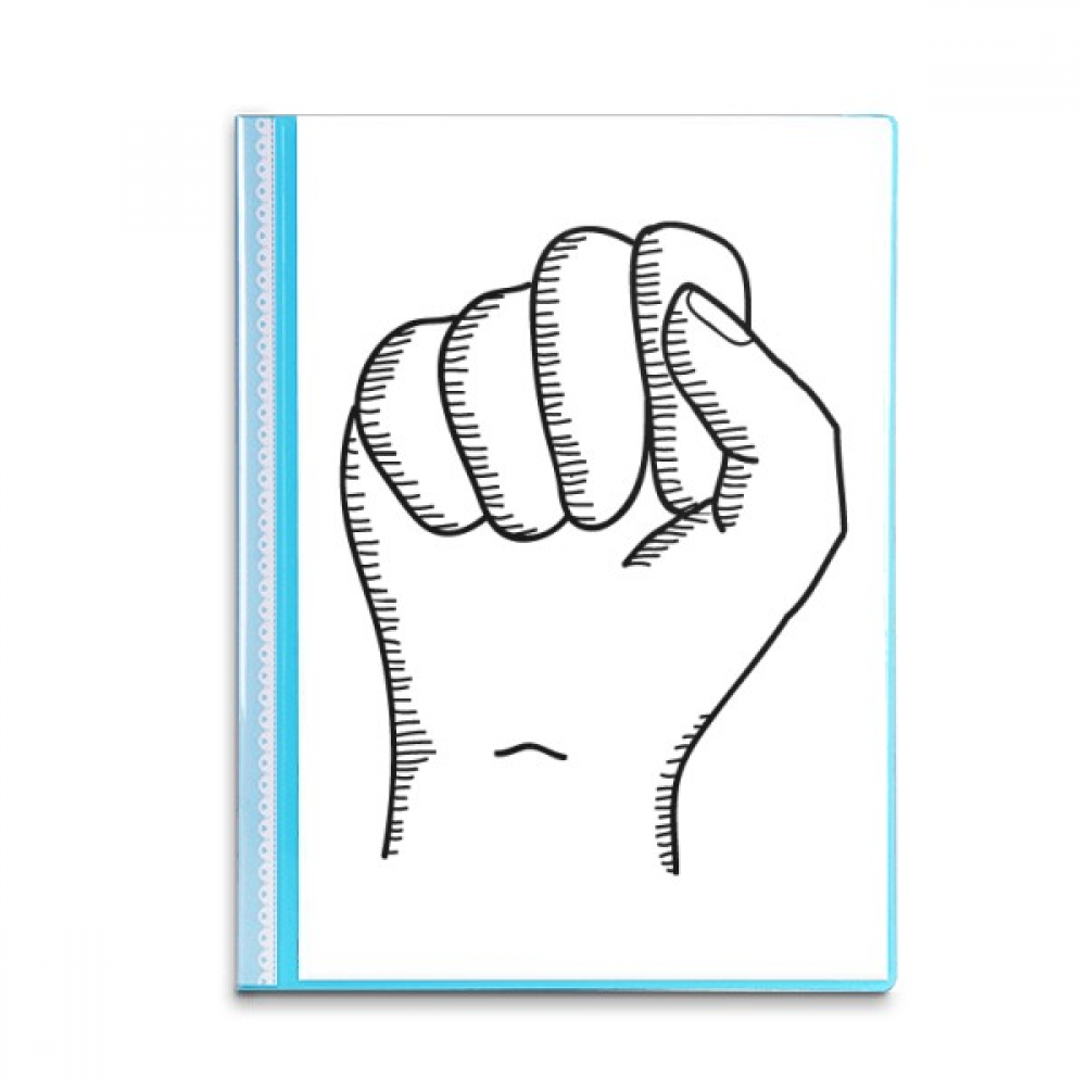 Clenched Gesture Line Drawing Pattern Book Sheet Protectors Portfolio ...