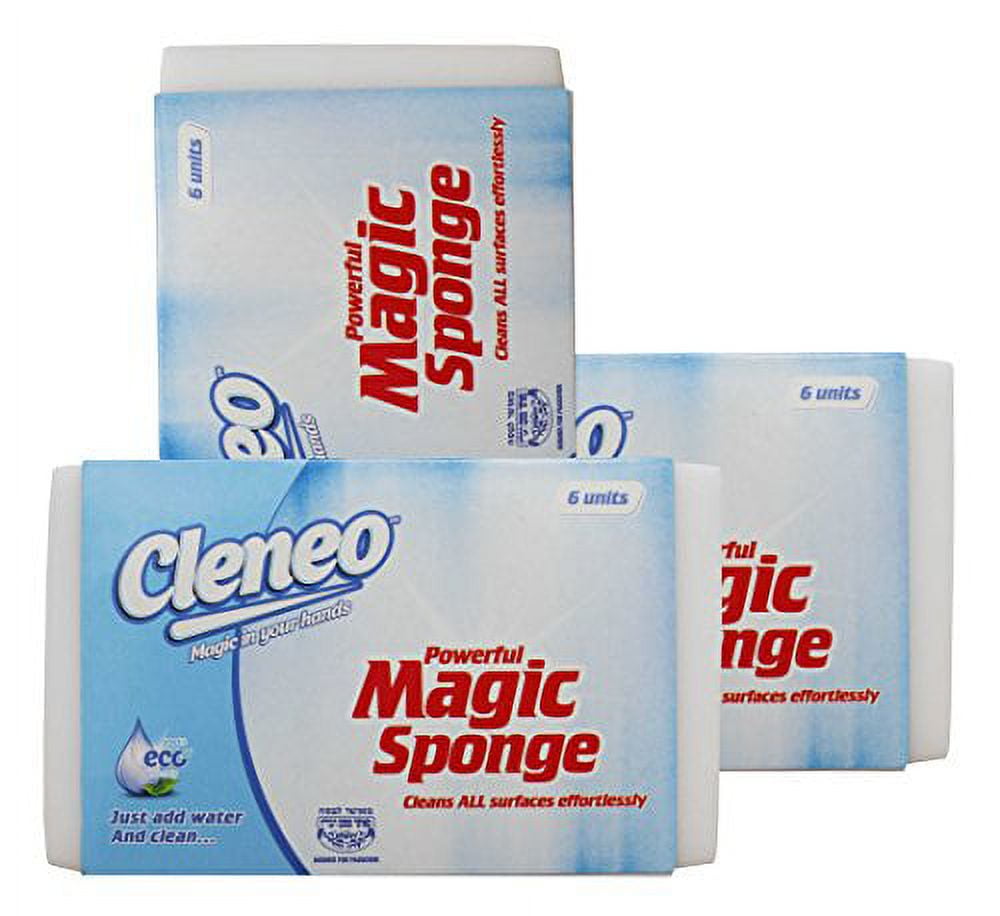 Cleneo Cleaning Wonder Magic Sponge - Pack of 3 - Walmart.com