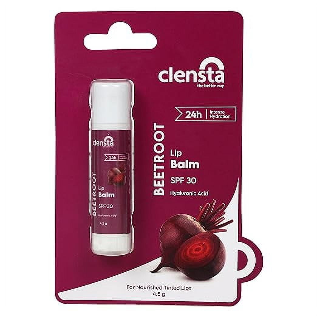 Clensta Beetroot Lip Balm With Hyaluronic Acid Spf 30 With Beetroot ...