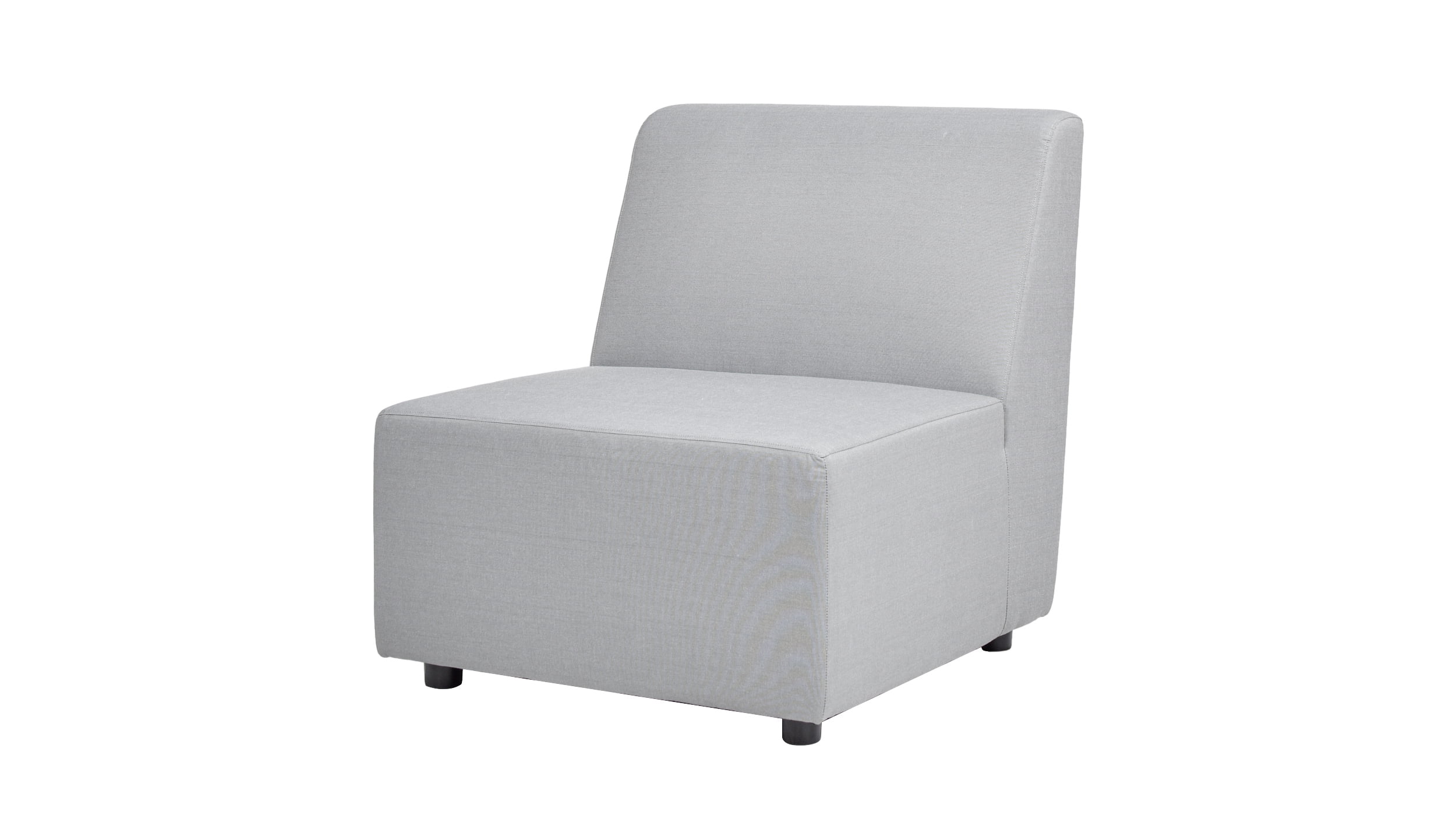 Cleo 30" Modular Upholstered Deep Seating Patio Armless Chair, Light ...