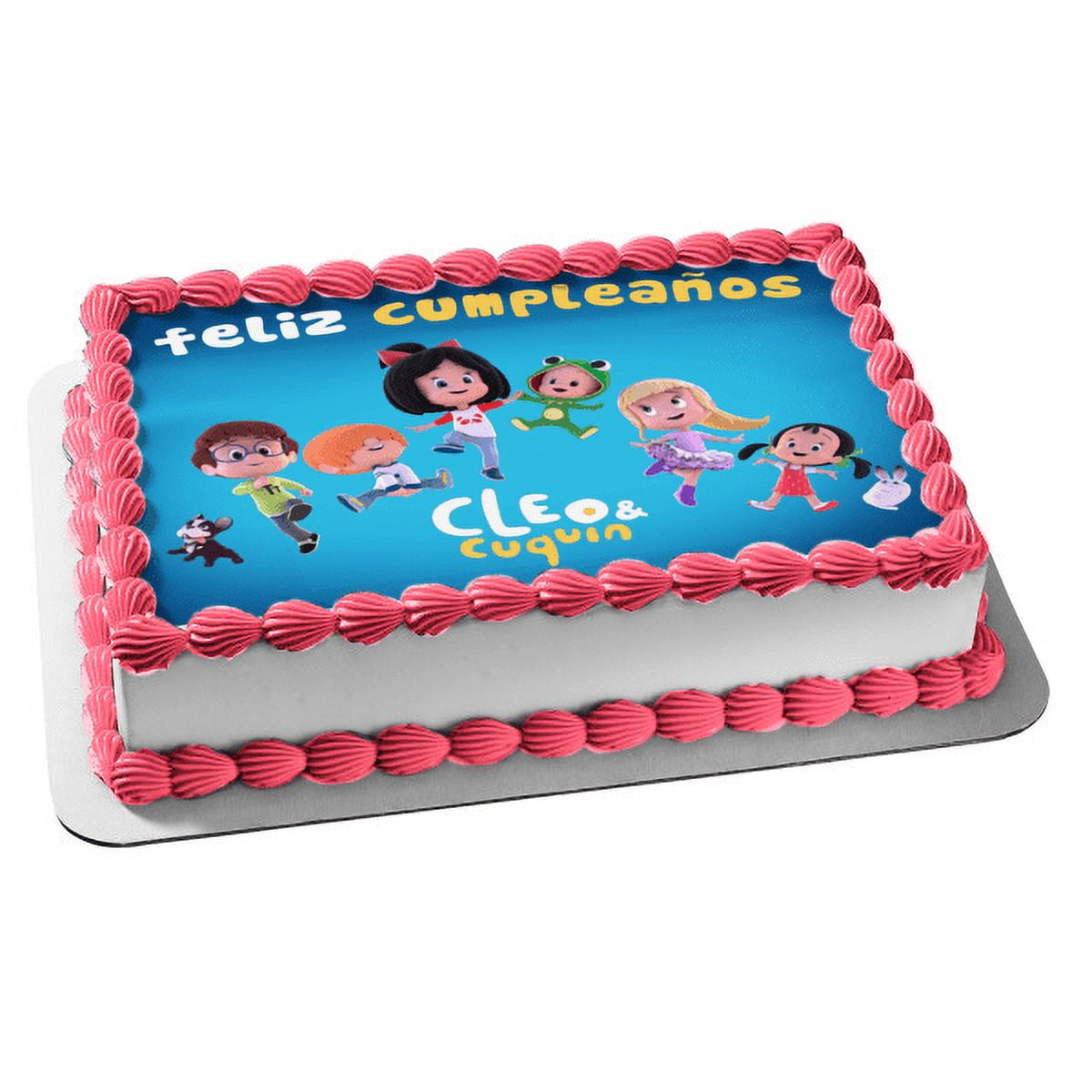 Cleo & Cuquin Edible Cake Topper by A Birthday Place - Walmart.com