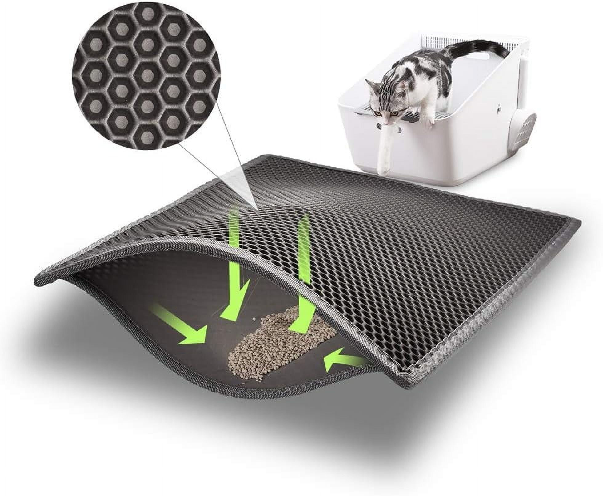 Cleo's Choice Cat Litter Mat, Enhanced Litter Control, Washable EVA ...