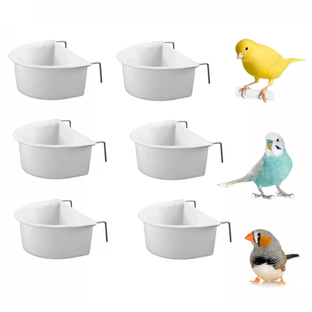 Clerance! 16pc PLASTIC D CUPS Bird Cage Feeder Pot With Hooks Finch ...