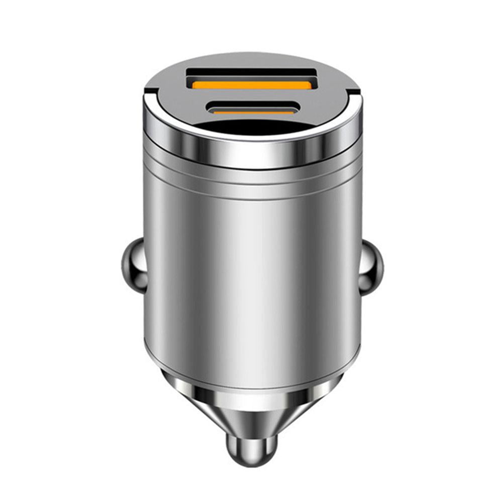 Clerance! 30w+Qc3.0 Silver Car Charger Super Fast Charging Pd Car ...