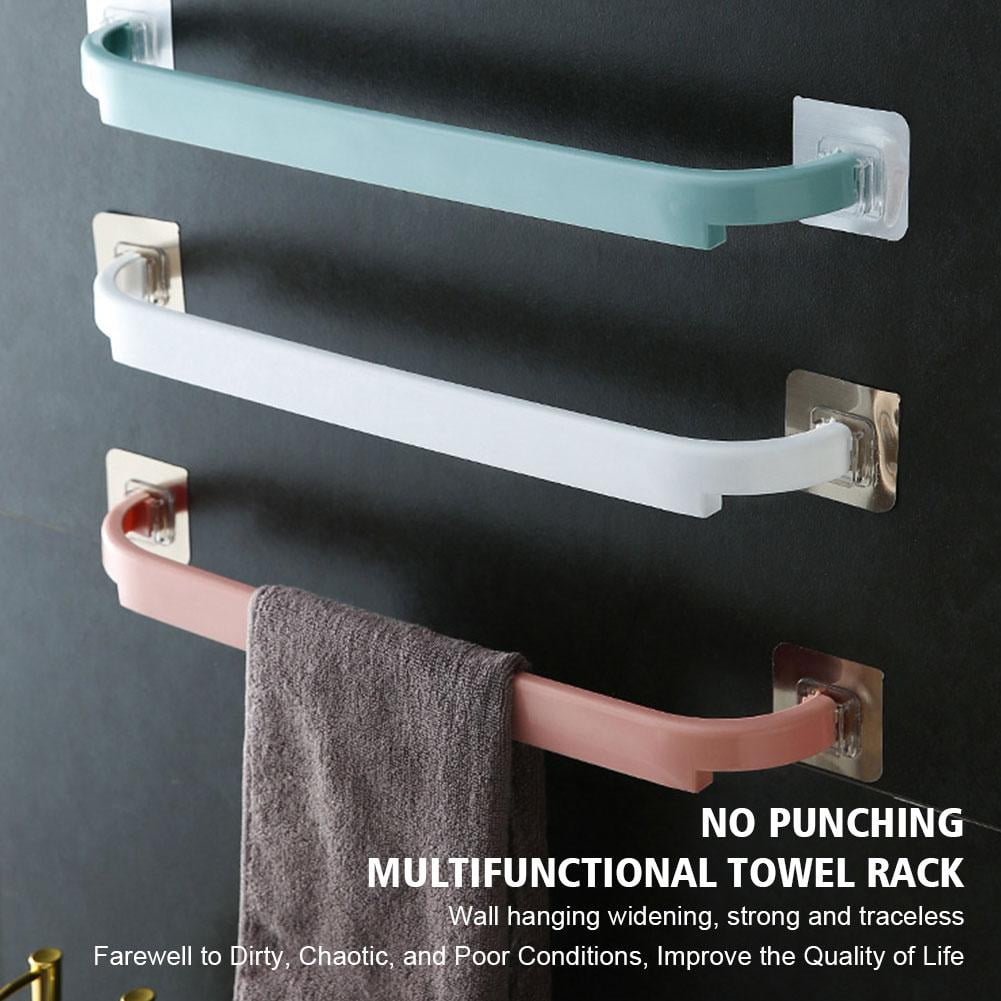 Clerance! Adhesive Towel Rack Bathroom Towel Wall Mounted Hanger Holder ...