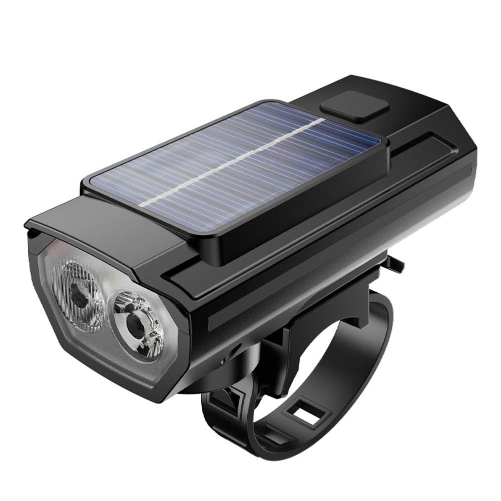 Clerance! All Black Solar Power Car Front Light Usb Double Light Beads ...