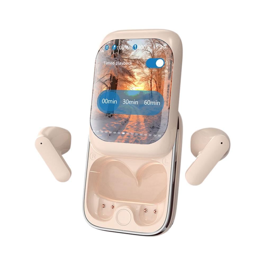 Clerance! Beige Smart Large Screen Sliding Cover Wireless Bluetooth ...