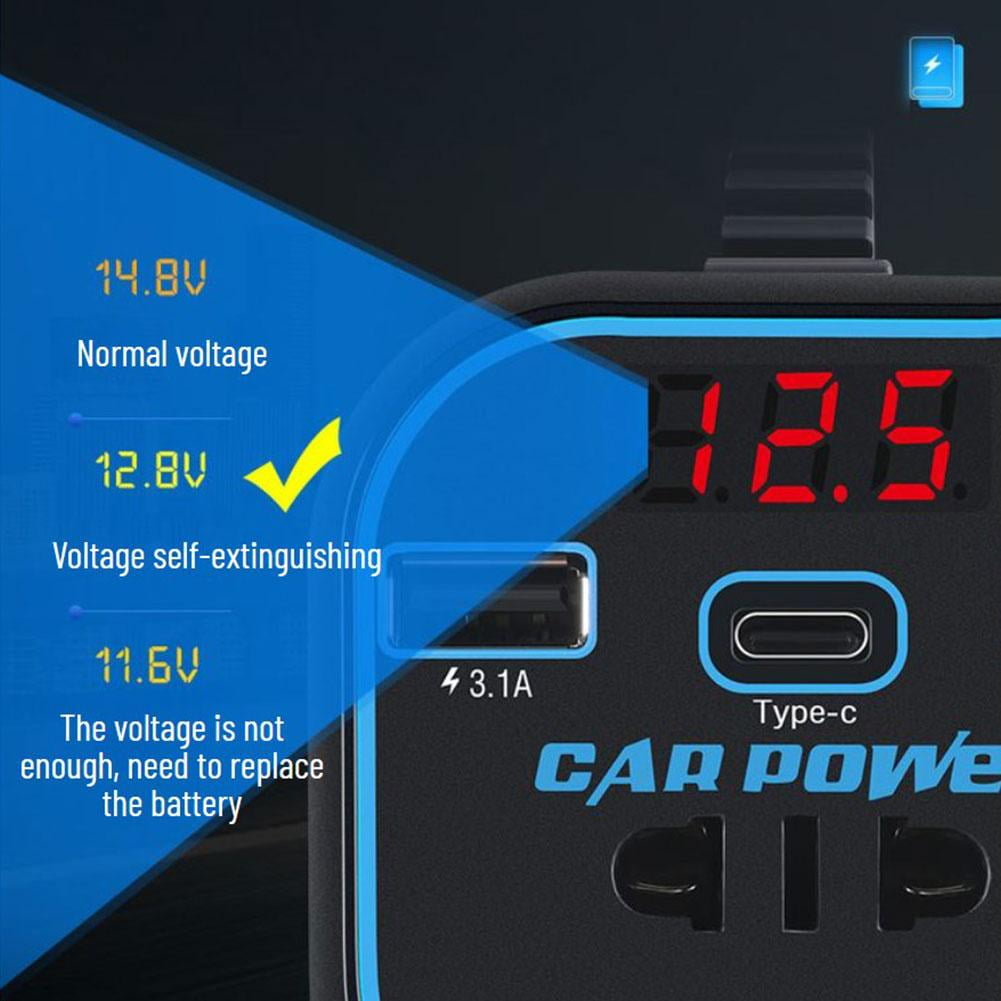Clerance! Car Power Inverter 24V12V to 220V Led Display 3 USB Ports - Walmart.com