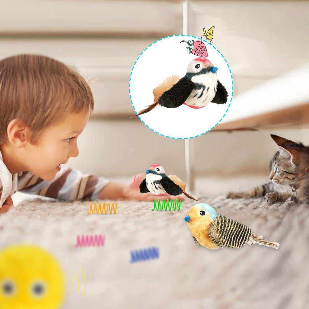 Clerance! Cat Toys Chirping Birds Interactive Cat Kicker Lifelike ...
