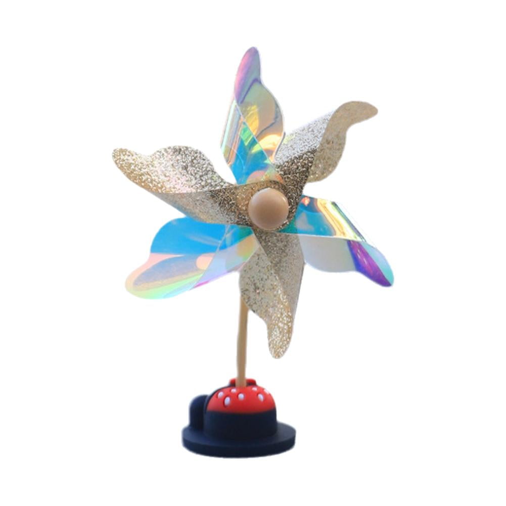 Clerance! Gold Color Windmill Wind Blowing Turnable Electric Battery ...