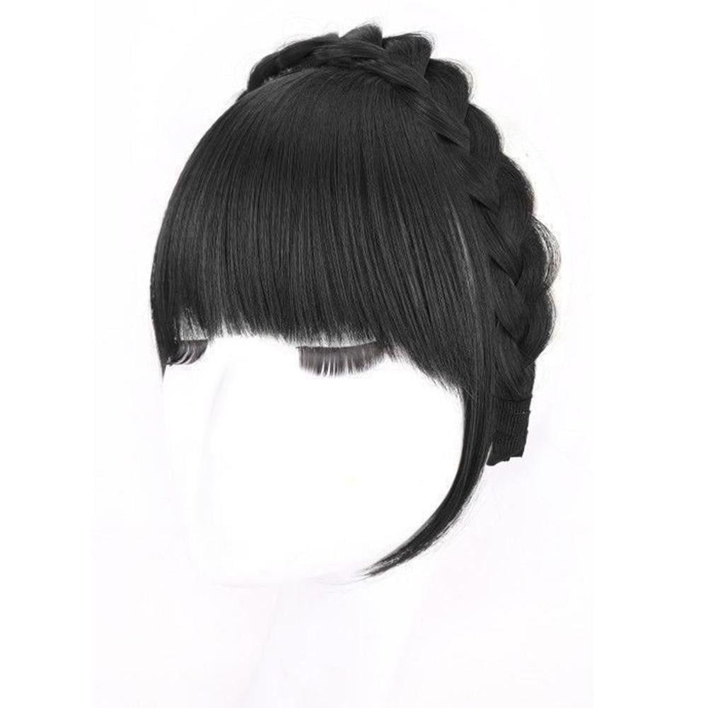 Clerance! (High Temperature Wire) Natural Black Wig With Sideburns ...