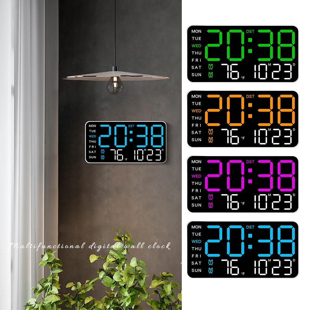 Clerance! Large Digital Wall Clock Week Date Temperature Display Alarm ...