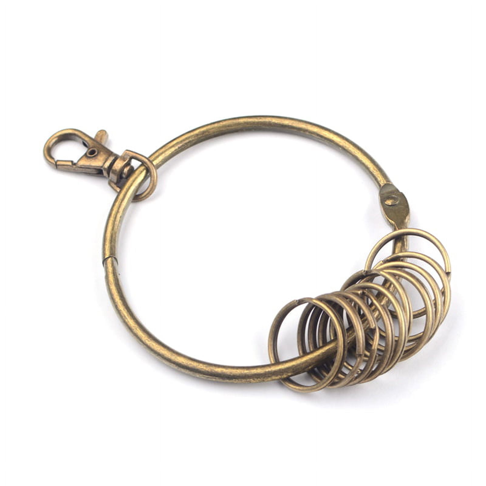 Clerance! Large Retro Vintage Alloy Key Rings Bronze Round Circular ...