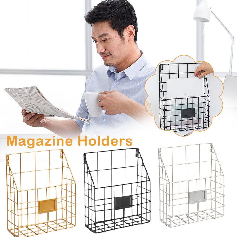 Clerance! Magazine File Wall Mounted Magazine Hanging Magazine RackMesh ...