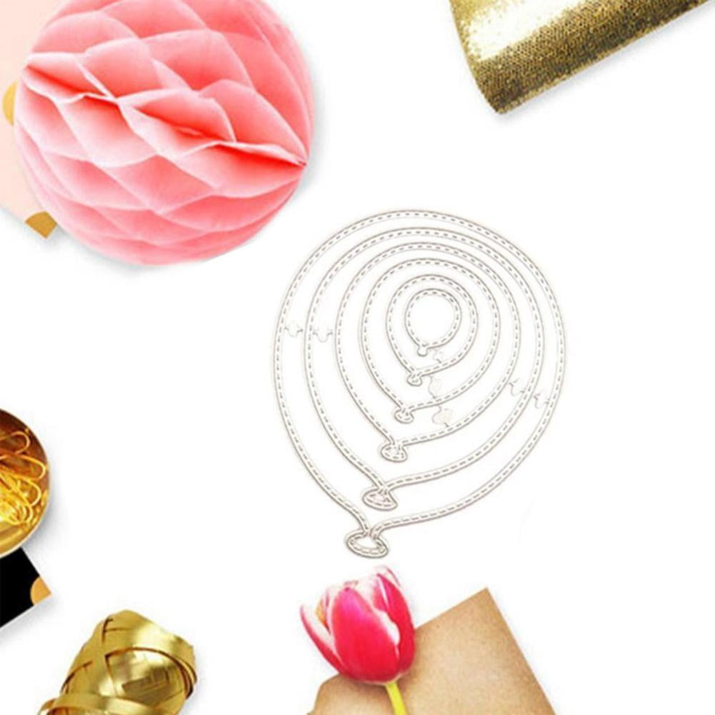 Clerance! PawCasa 6PCSlot Balloons Metal Cutting Dies Stencil Scrapbooking Craft Embossing ...