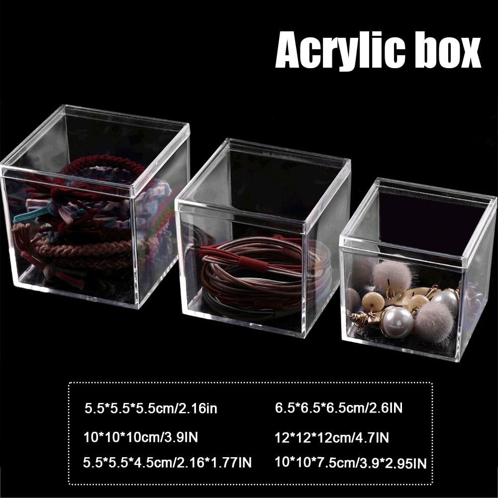 Clerance! PawCasa Acrylic Boxes Clear Acrylic Cube Small Square Storage ...