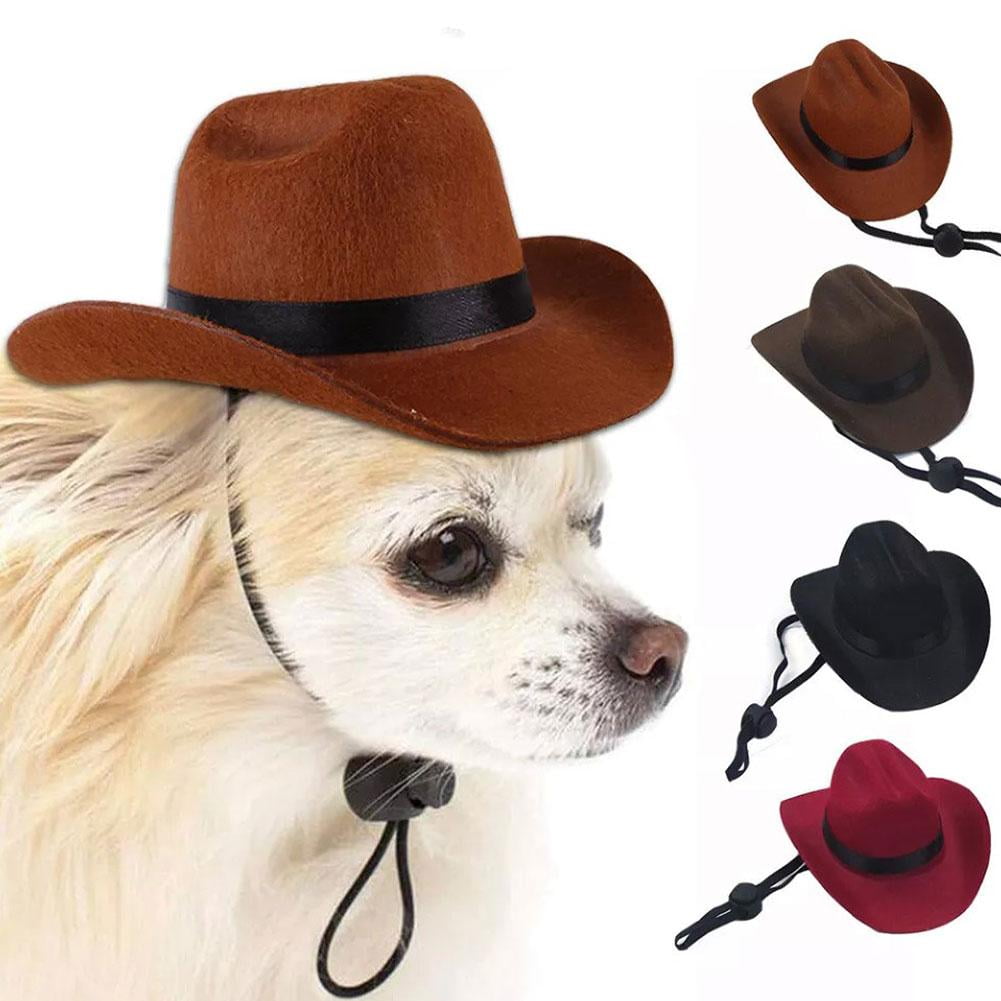 Clerance! PawCasa Adjustable Pet Cowboy Hat for Dog Cat Cowboy Puppy ...