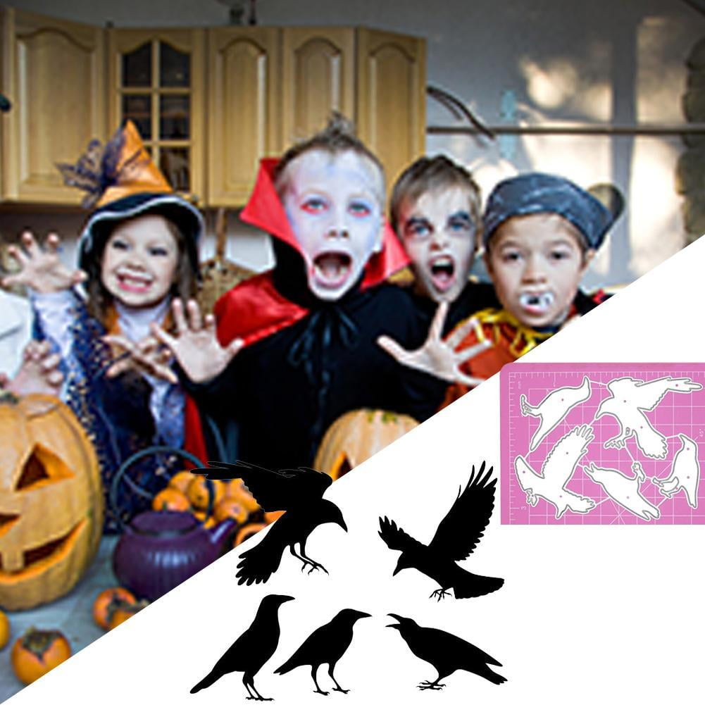 Clerance! PawCasa Bla Crows Metal Cutting Dies Hallown Birds Set ...