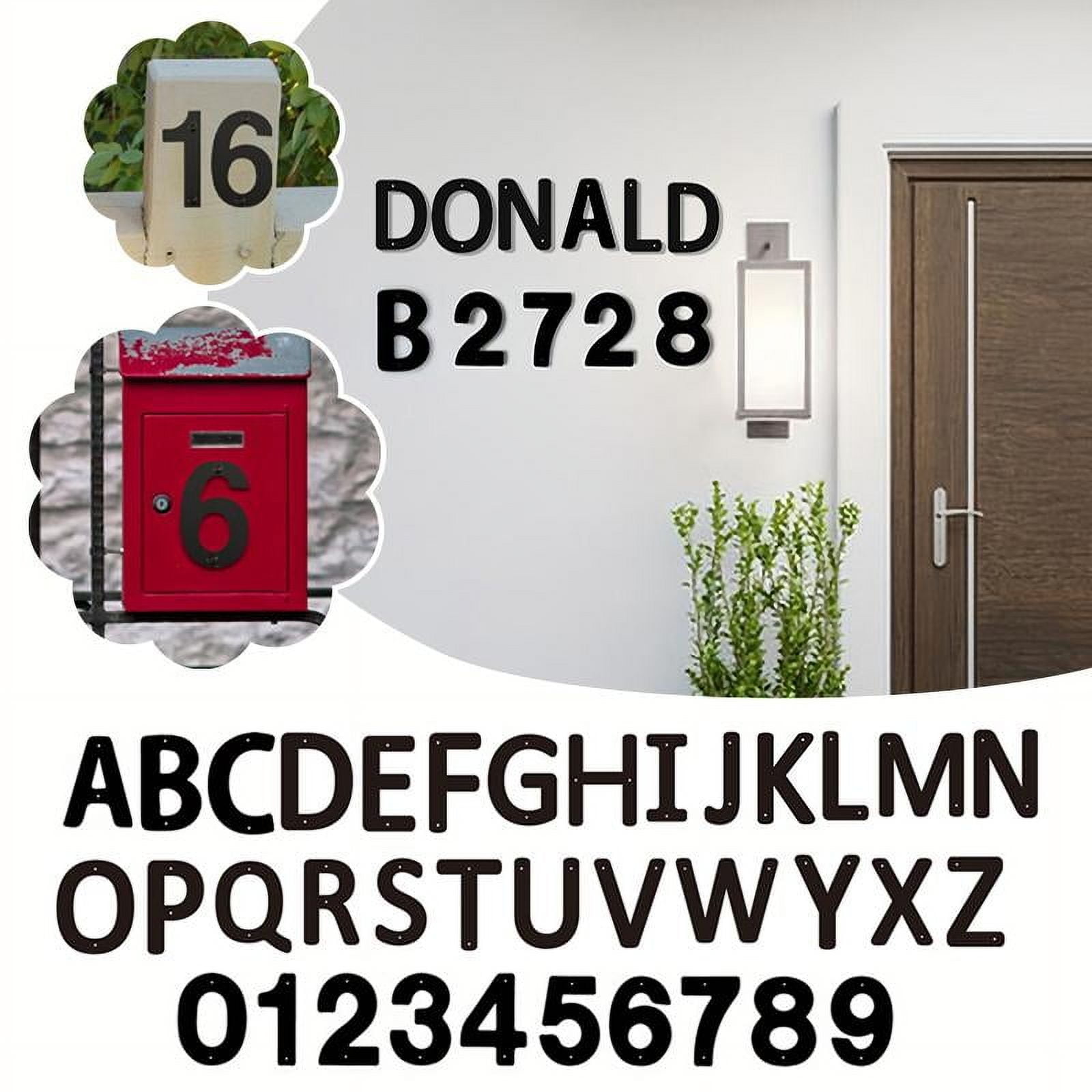 Clerance! PawCasa Cast Wrought Iron Black Antique House Door Alphabet ...