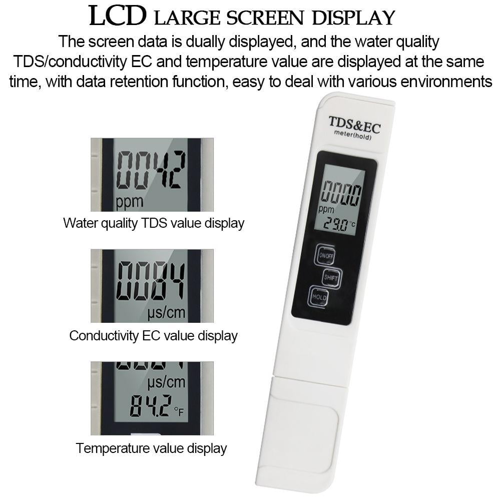 Clerance! PawCasa Digital Water Quality Tester TDS EC Temperature Meter ...