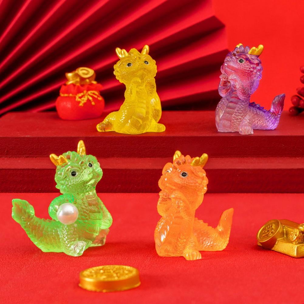 Clerance! PawCasa GHYJPK Mini Dragon Figurines Cute Mini Resin Dragon ...
