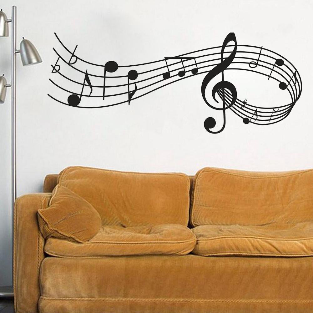 Clerance! PawCasa Music Notes Band Room Home Removable Wall Stickers ...