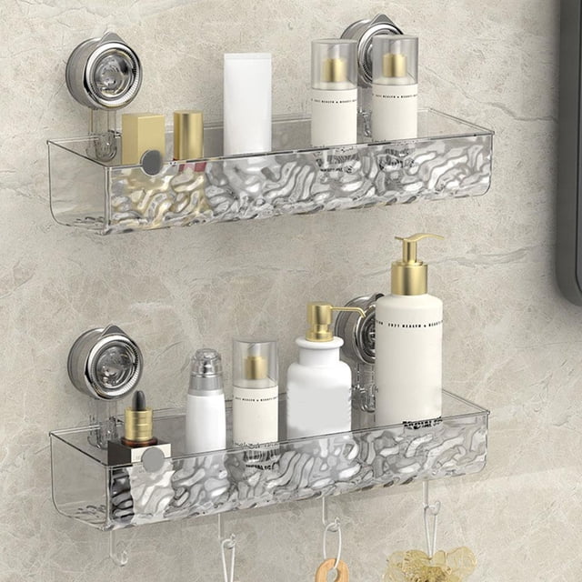 Clerance! PawCasa NoDrill Suction Cup NO Standing Water Bathroom Shelf ...