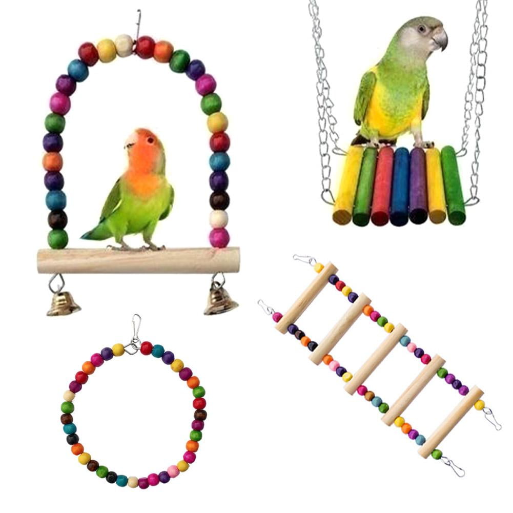 Clerance! PawCasa Parrot Bird Toy Cage Bird Toys Set Toy Bird Cage ...