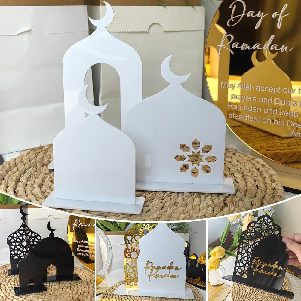 Clerance! PawCasa Ramadan Decorations for Table Sign Eid Mubarak Table ...