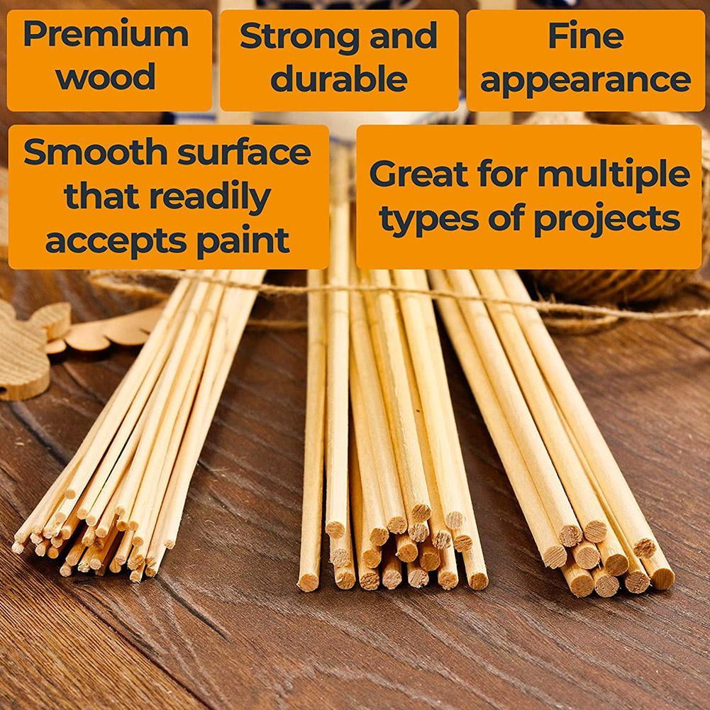 Clerance! PawCasa Rod Wooden Dowel Rods Wood Stis finished Birch Craft ...