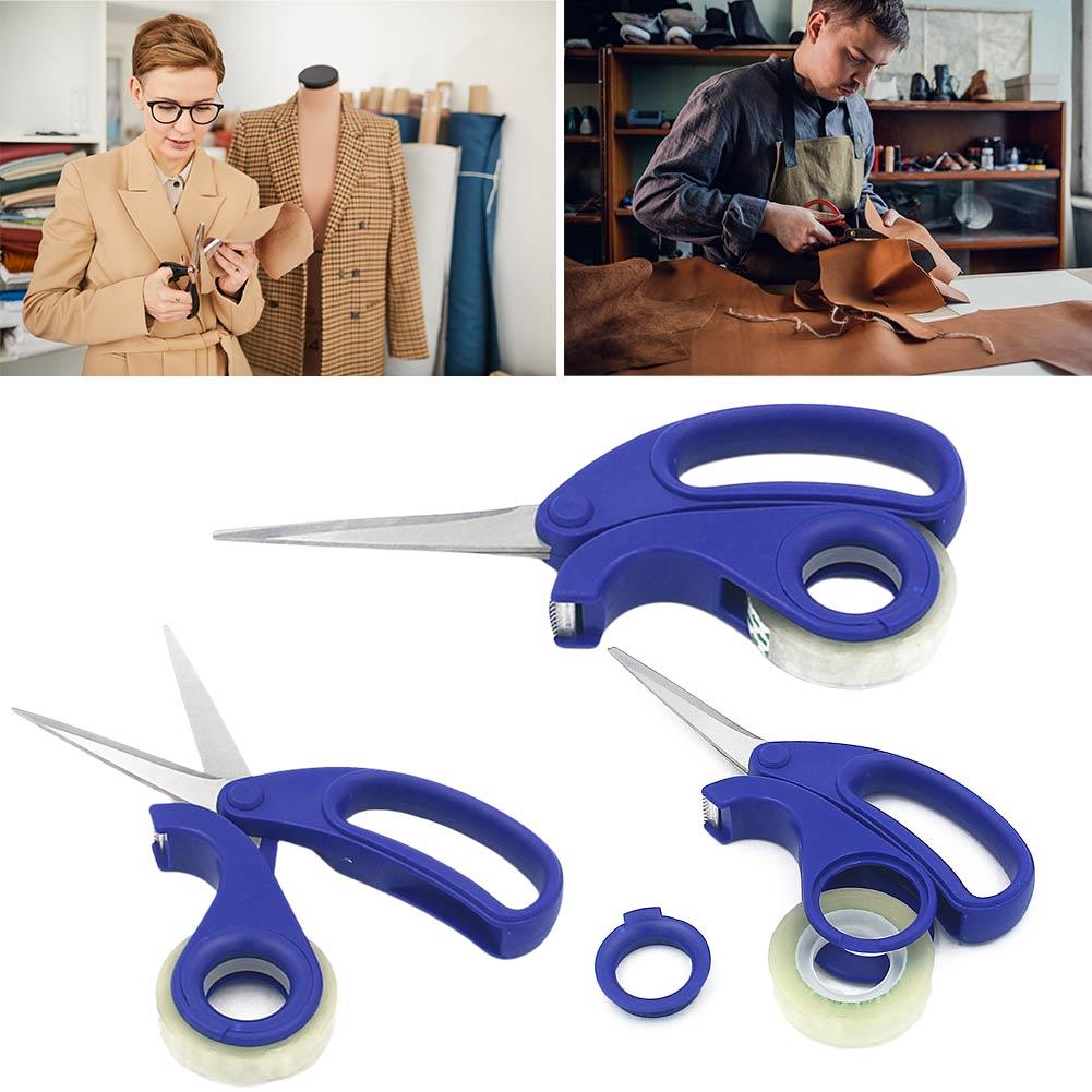 Clerance! PawCasa Scissors Integrated Clear Sticky Tape Dispenser Cutter2 in 1 Sharp Scissor Cu ...