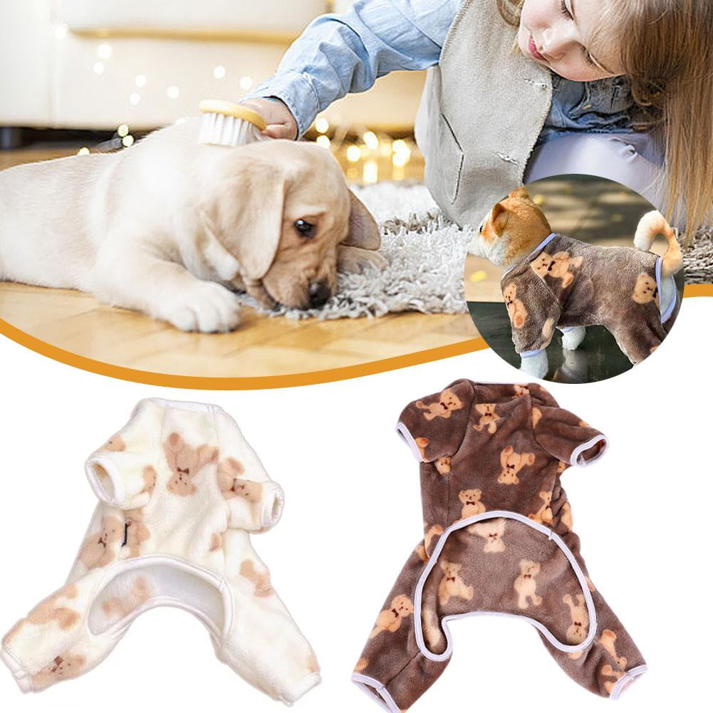HPDL Puppy Dog Velvet Pajamas Pullover Plush Jumpsuit Pet Clothes Cute ...