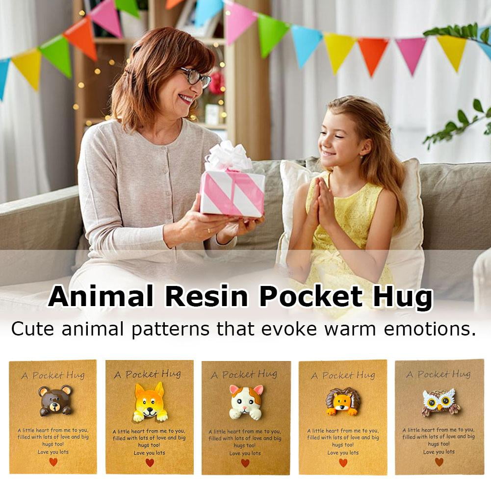 Clerance! RYGRZJ Animal Pocket Hug Token Bulk Hug Cards Small Resin ...