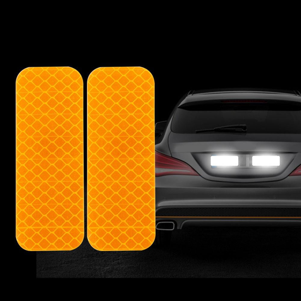 Clerance! Rectangular Yellow Reflective Stickers Car Stickers Luminous ...
