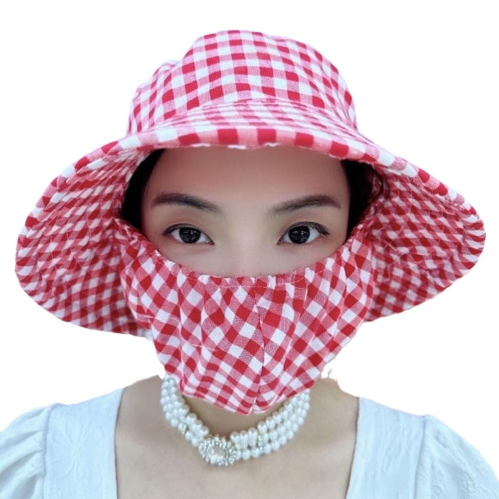 Clerance! Red And White Dry-Proof Sun Hat - Walmart.com