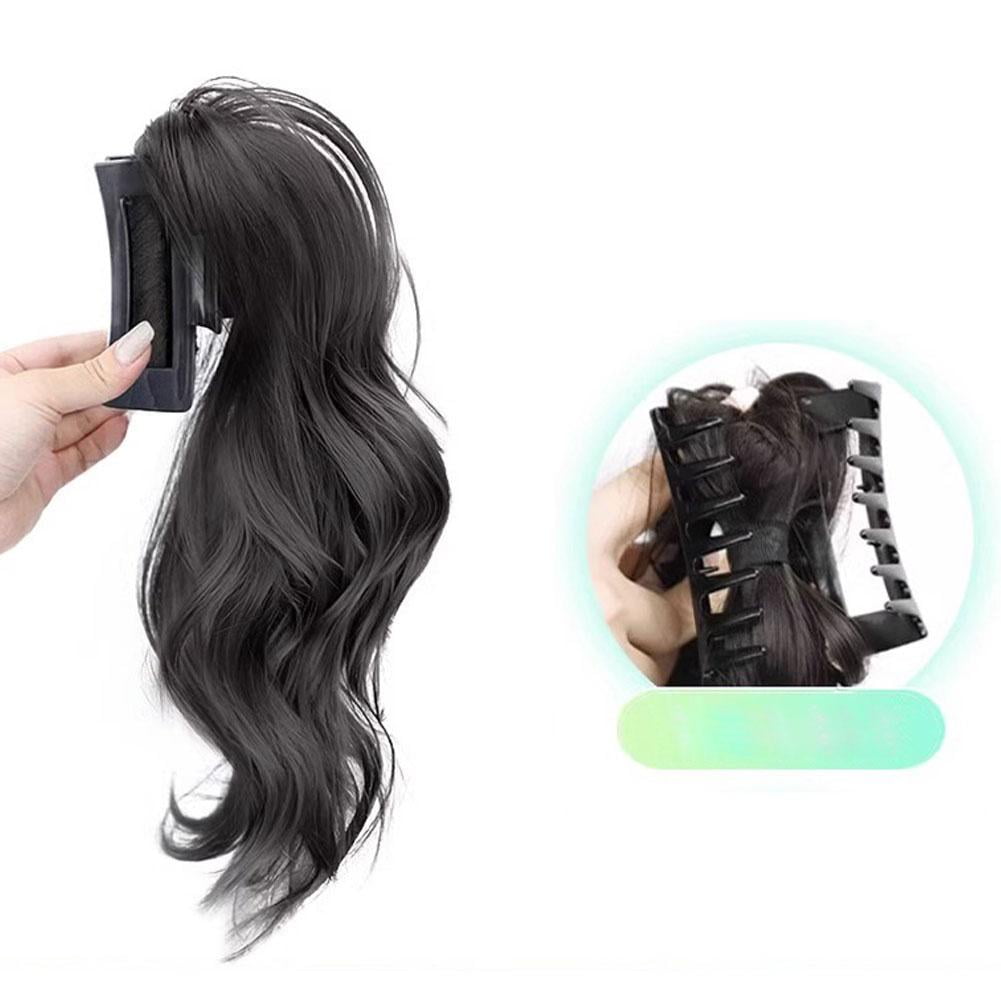 Clerance! Shark Clip Curly Ponytail (Natural Black) Wig Braid Sweet ...
