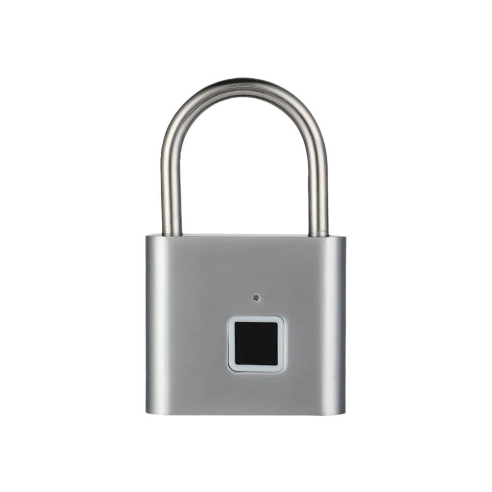 Clerance! Silver smart fingerprint padlock outdoor waterproof and rust ...