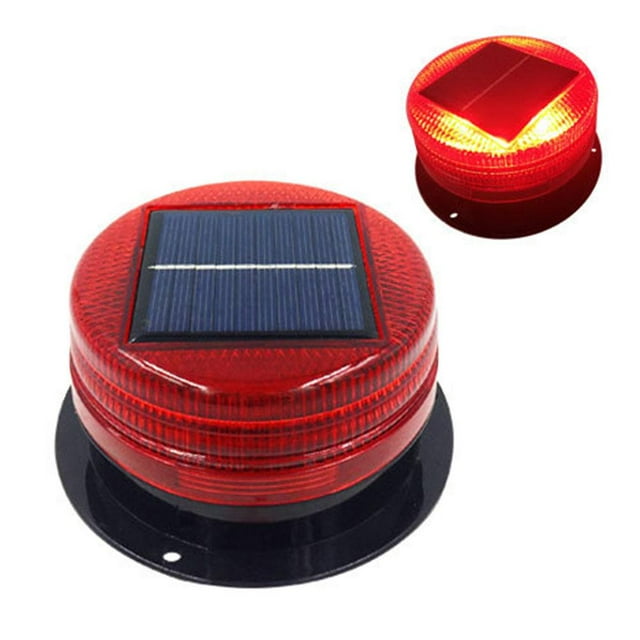 Clerance! Single Flash Red Solar Warning Flashing Light Led ...