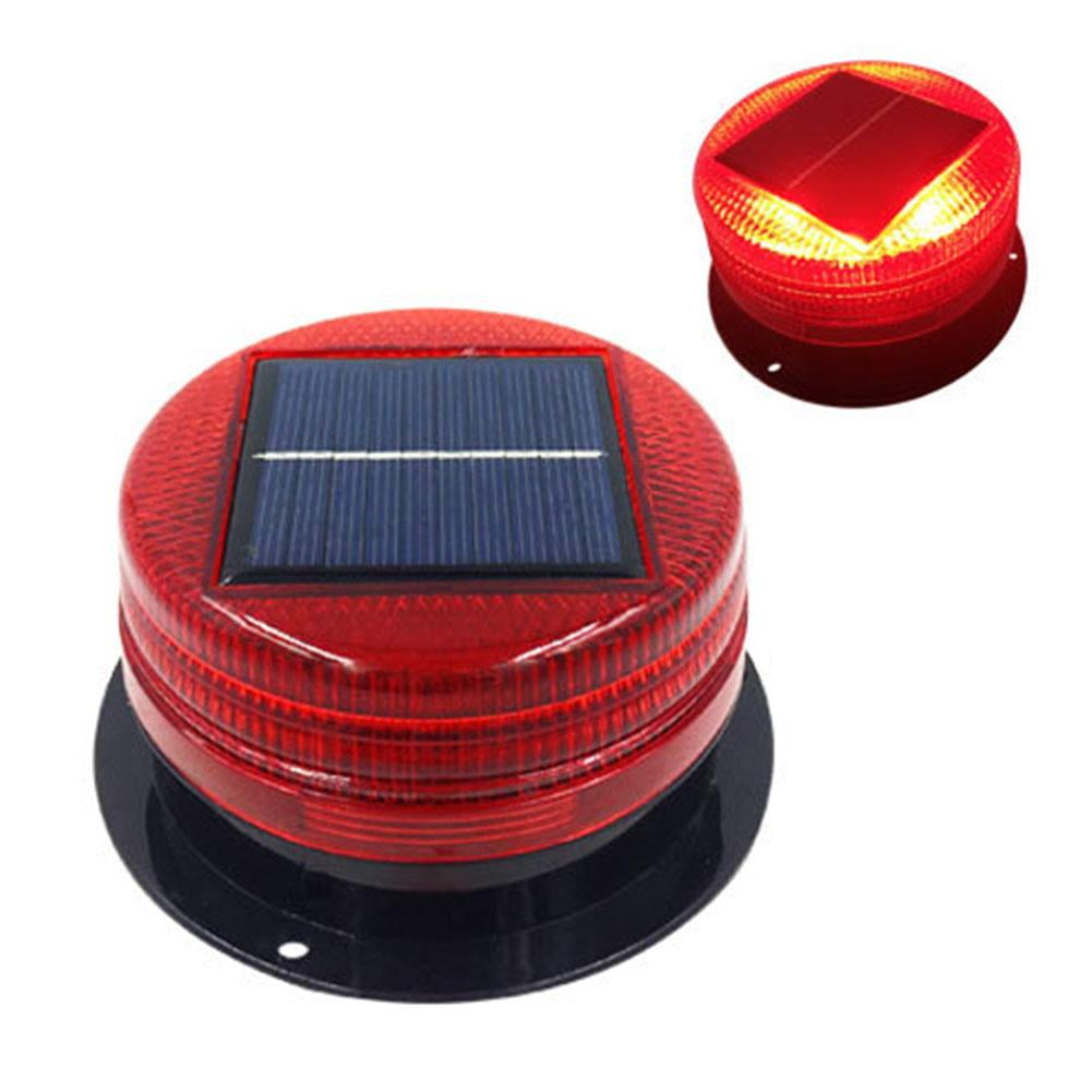 Clerance! Single flash red solar warning strobe light led construction ...