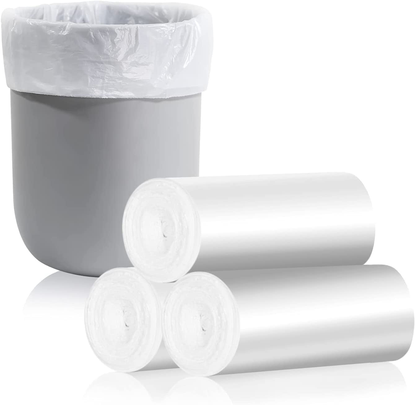 Small Trash Bags, 4-6 Gallon Biodegradable Bathroom & Office Garbage ...