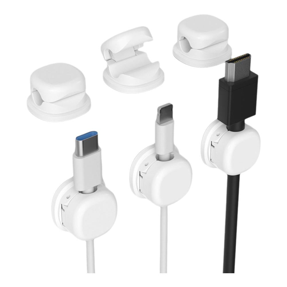 Clerance! White 6pcs Cross-Border Spring Cable Organizer Desktop Data ...