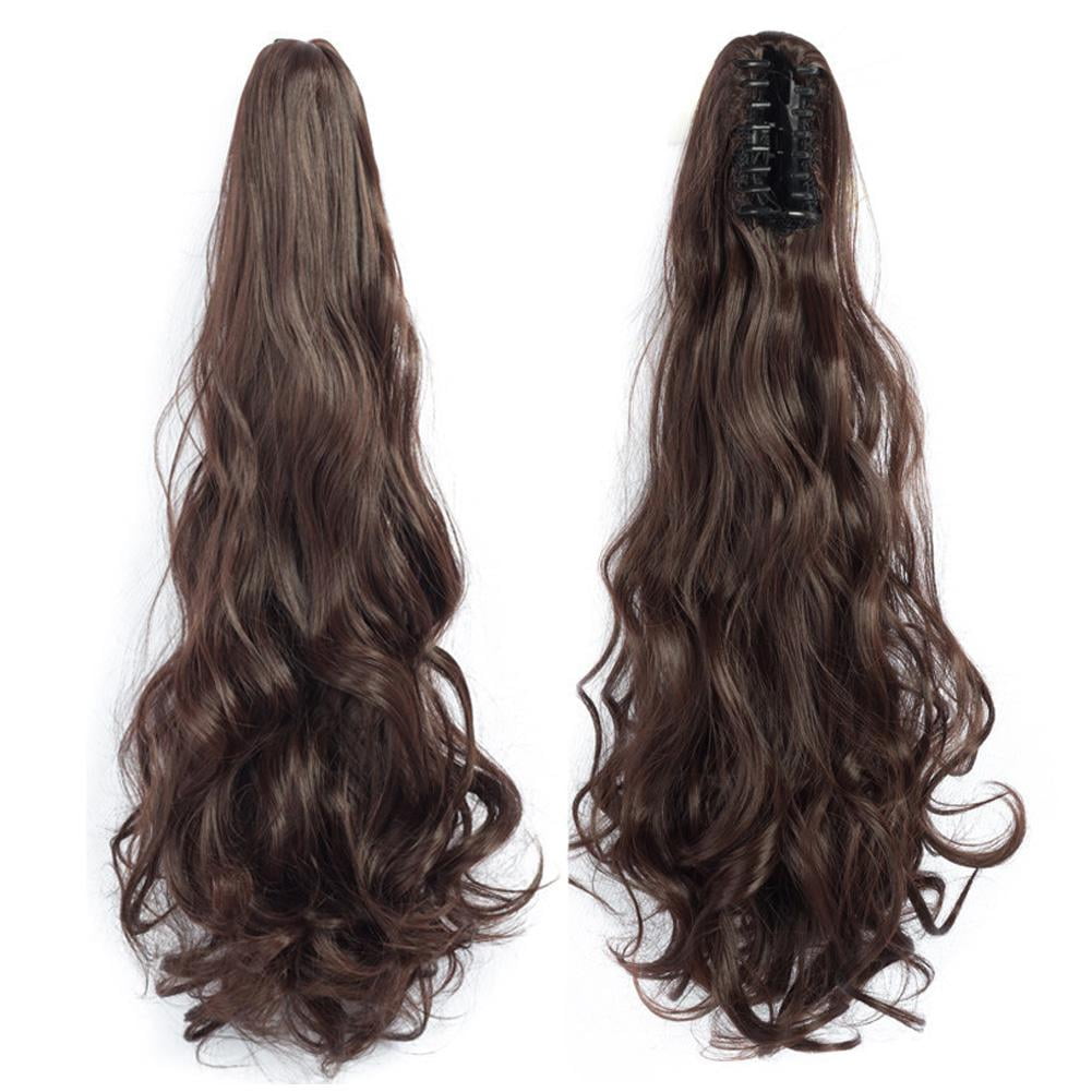 Clerance! Zyt-M2 Wig Ponytail Female Long Hair Big Wave Clip-In Long ...