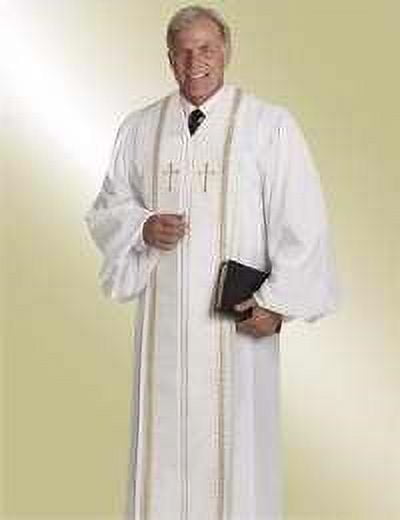 Clergy Robe-RT Wesley-H94F/H464-White - Walmart.com