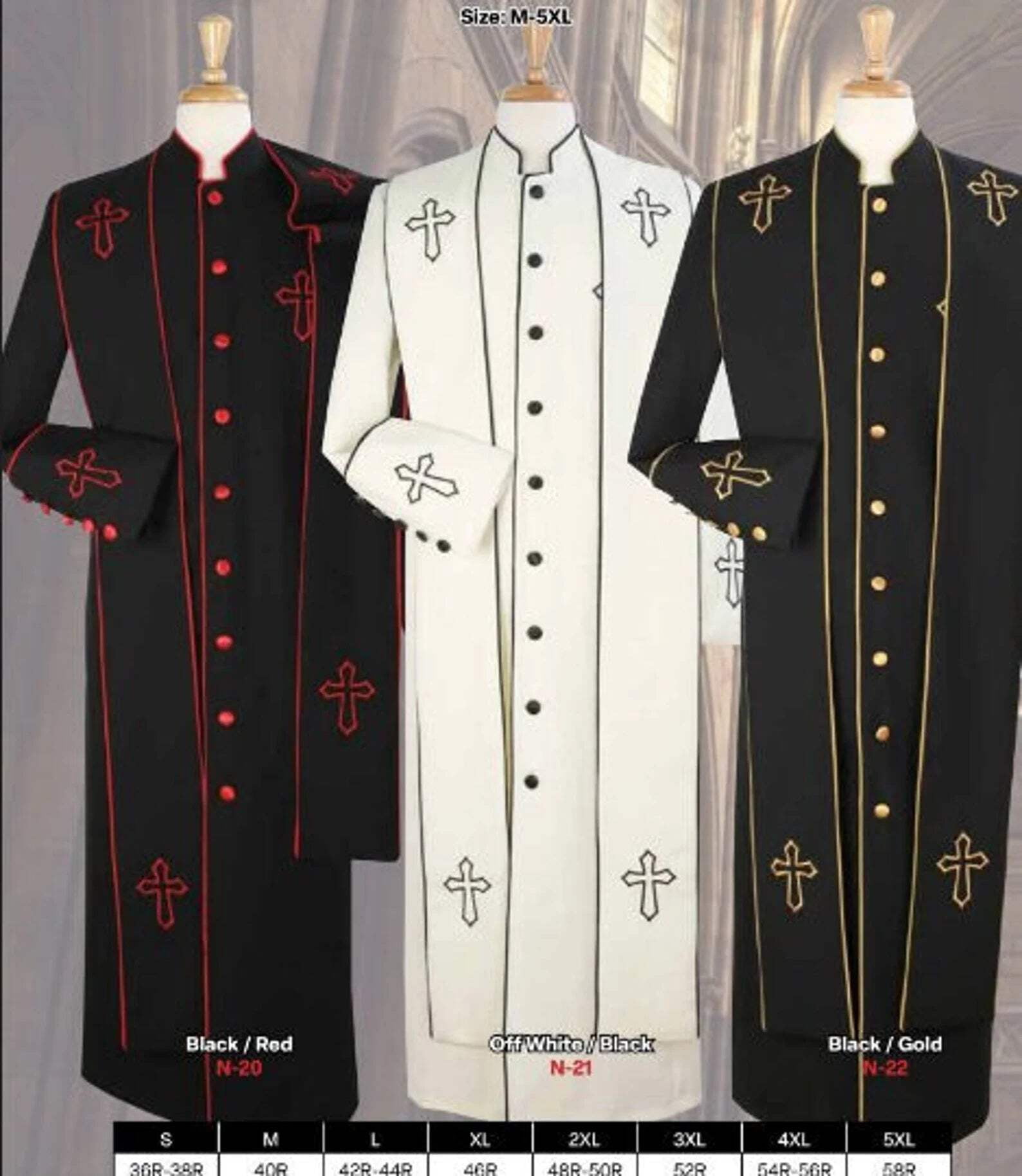 Clergy robe Men's Cassock Pastor Robe With Matching Stole - Walmart.com