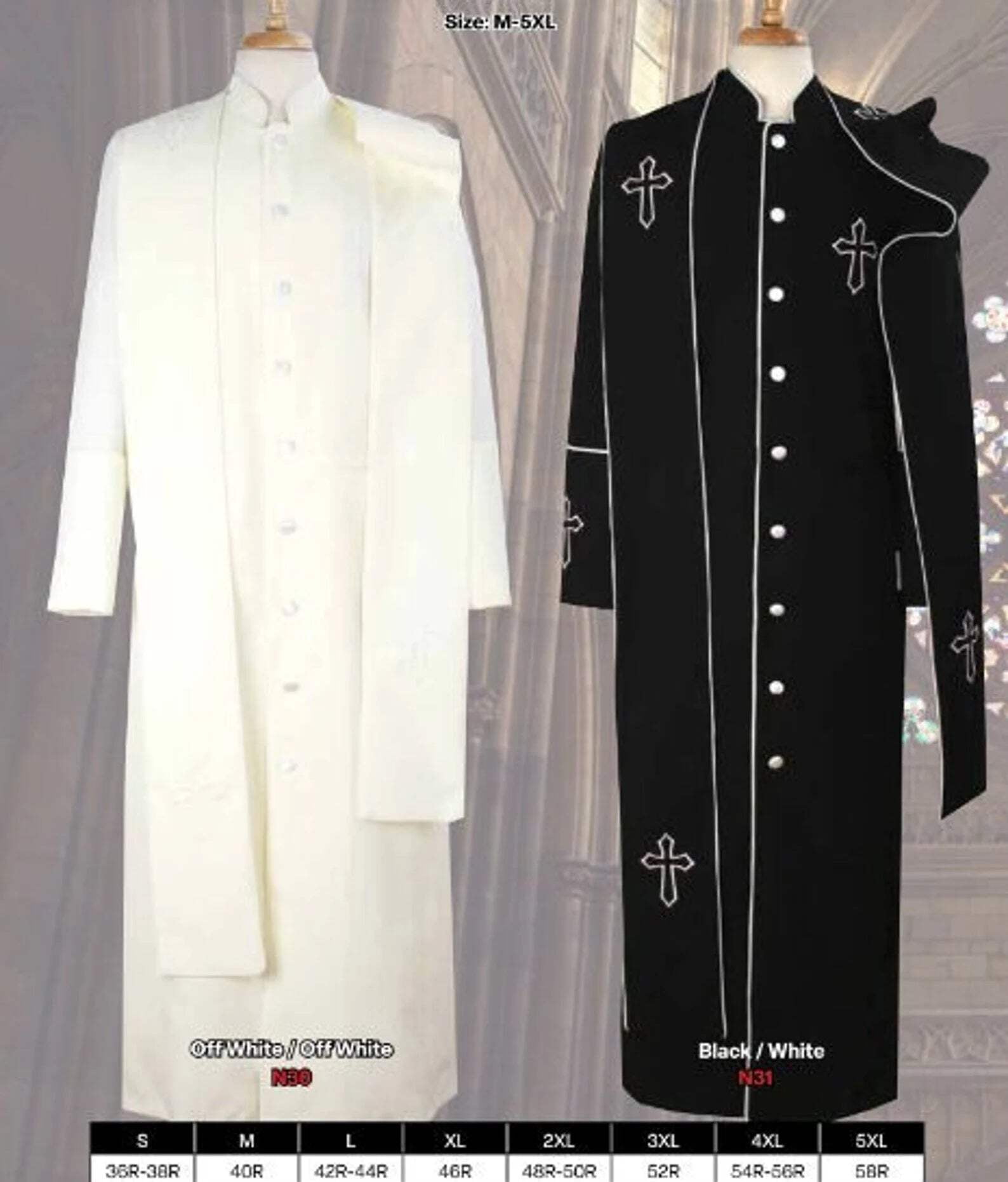 Clergy robe Men's Cassock Pastor Robe With Matching Stole - Walmart.com
