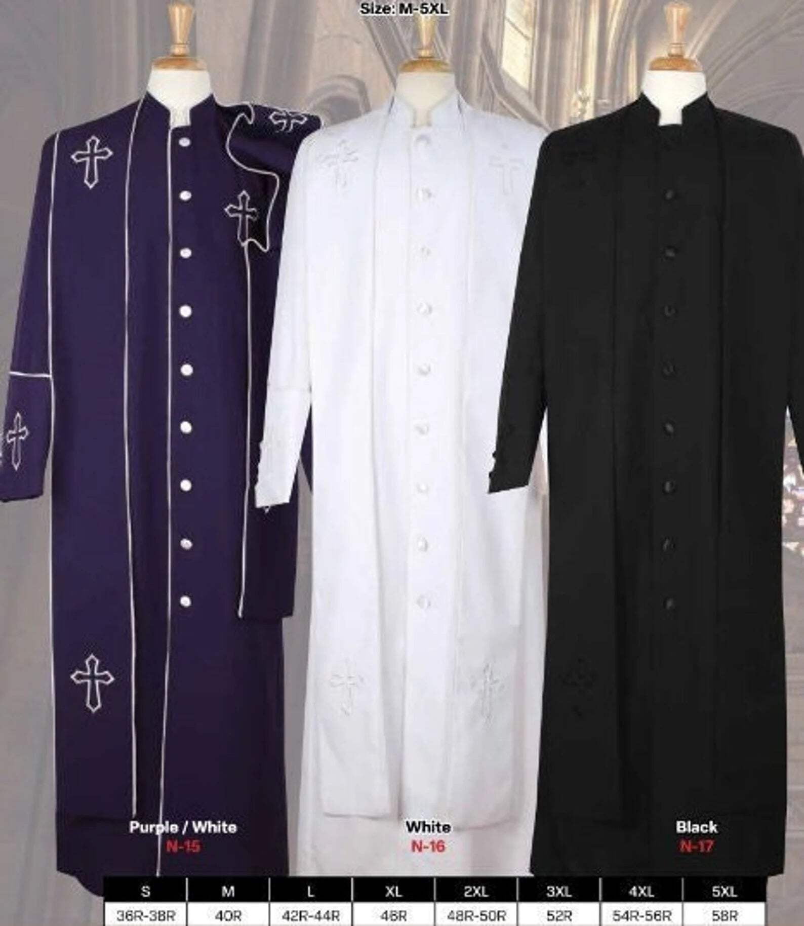 Clergy robe Men's Cassock Pastor Robe With Matching Stole - Walmart.com
