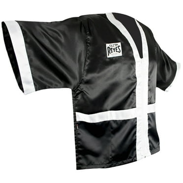 Cleto Reyes Satin Boxing Robe with Hood - Black/White - Walmart.com