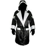 Cleto Reyes Satin Boxing Robe with Hood - Black/White - Walmart.com