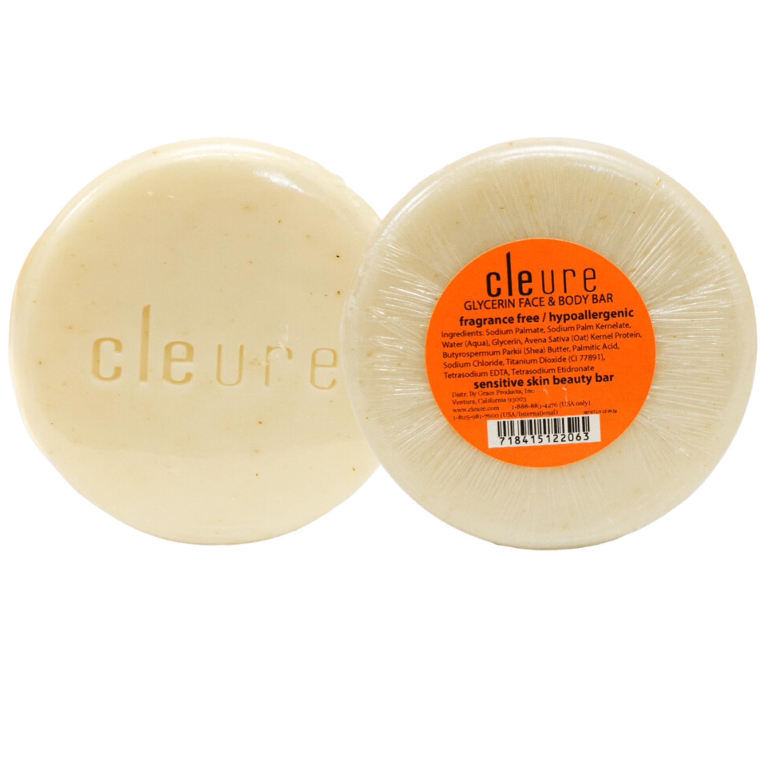 Cleure Face & Body CCF19 Bar - Gentle Soap Cleanser for Sensitive Skin ...
