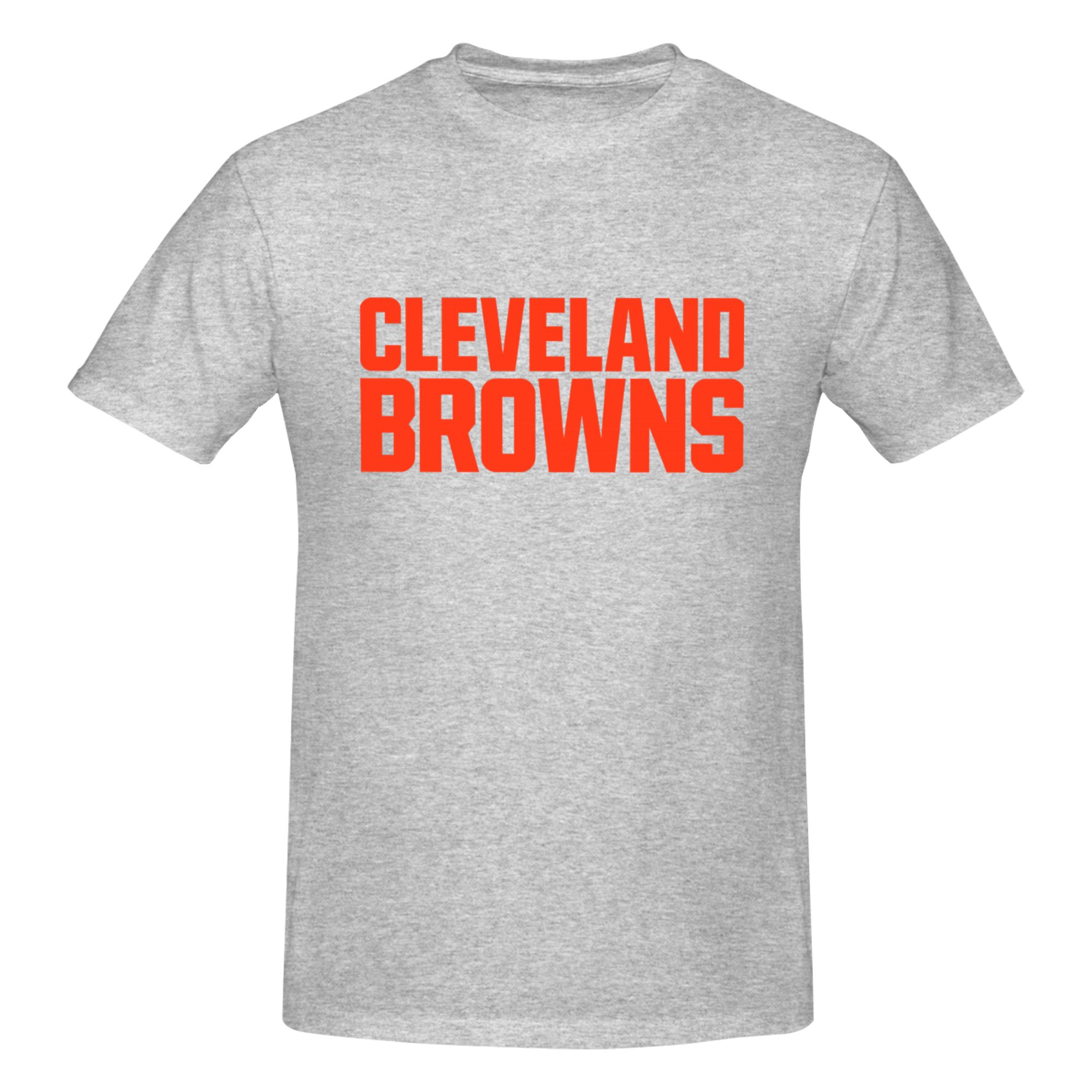 Clev-eland_Browns Fashion Men'S Short Sleeve T-Shirt Gray 3x-Large For ...